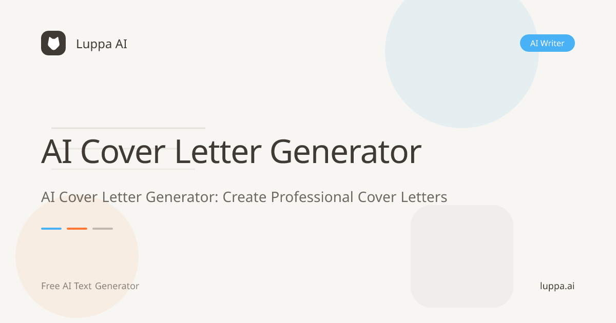 AI Cover Letter Generator - Luppa AI